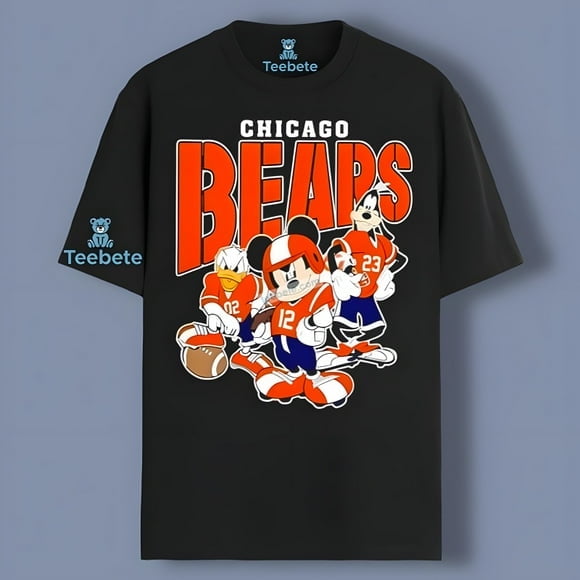 Disney Mickey Donald Duck Goofy Chicago Bears Graphic Shirt - Walmart.com