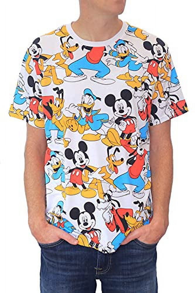Disney Mickey Donald Goofy Pluto T-Shirt for Men Adult Graphic Tshirt ...