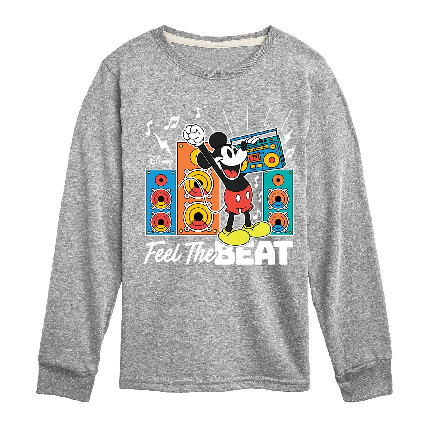 Disney - Mickey Feel The Beat - Toddler & Youth Long Sleeve Graphic T ...
