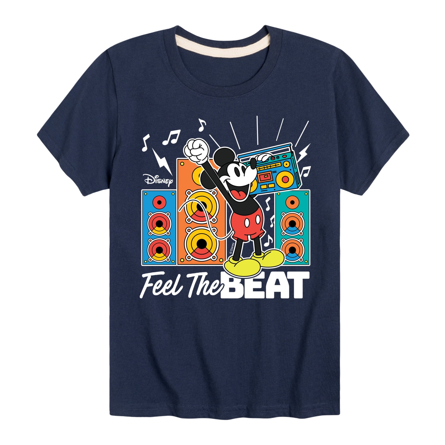 Disney - Mickey Feel The Beat - Toddler & Youth Short Sleeve Graphic T ...