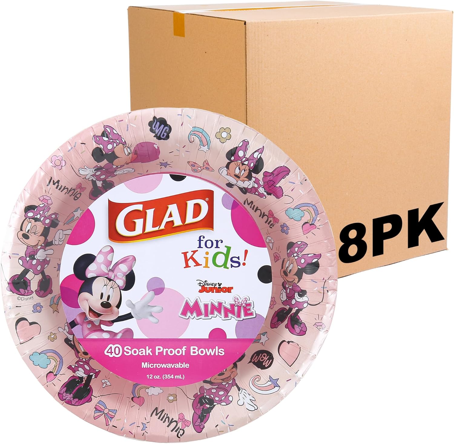 Disney Mickey and Friends 12oz Paper Bowls for Kids | Minnie Mouse Pink ...
