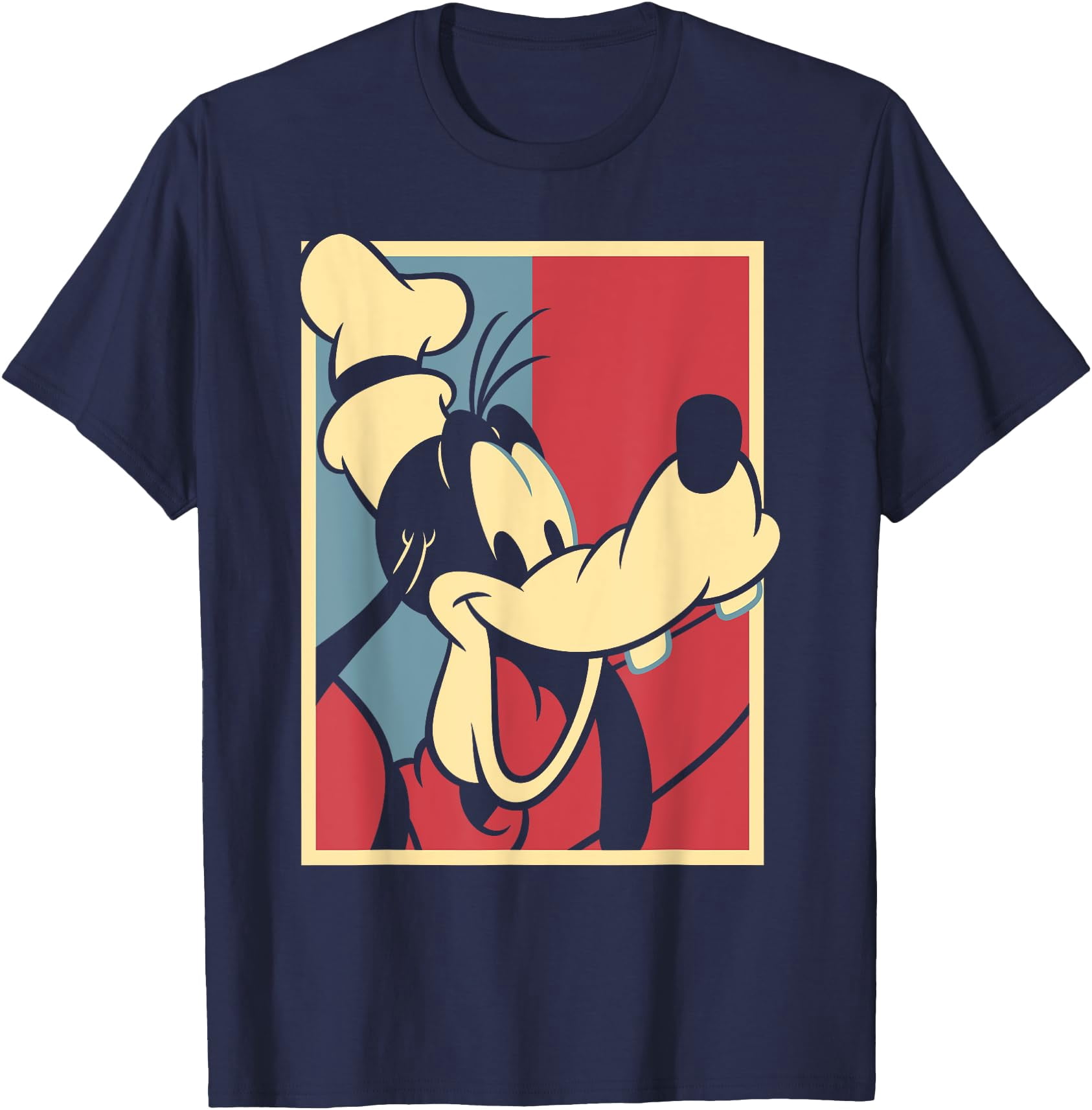 Disney Mickey & Friends Americana Goofy Red & Blue Pop T-Shirt, Black ...
