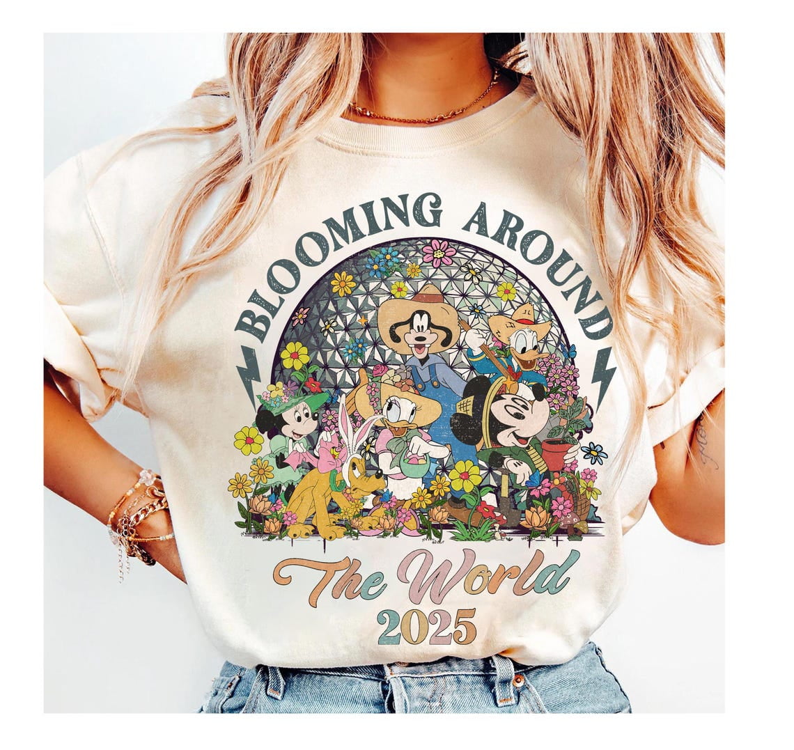 Disney Mickey and Friends Blooming Around The World T-shirt, Epcot ...