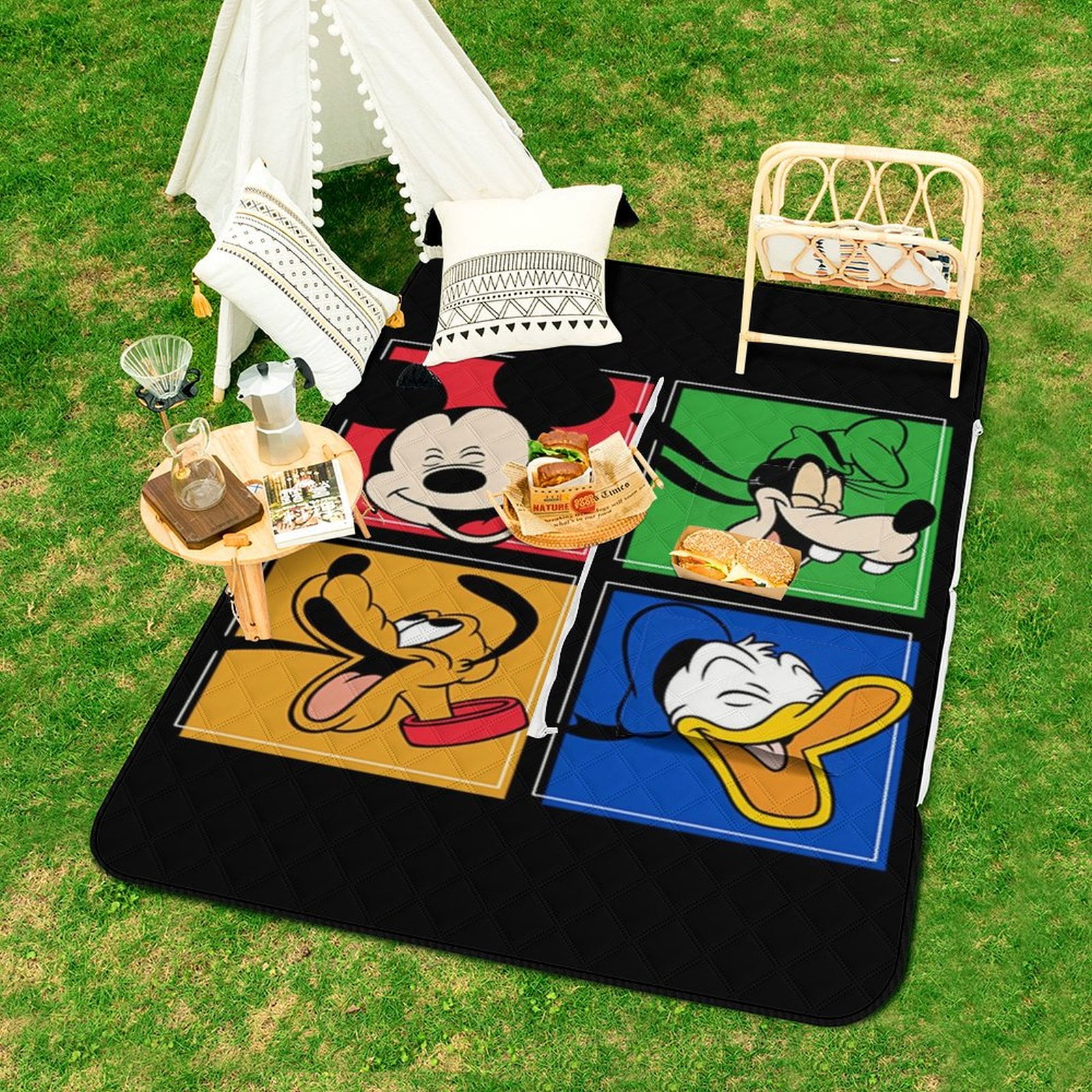 Disney-Mickey And Friends Boxes Picnic Blankets Outdoor Blanket,59'x39 ...