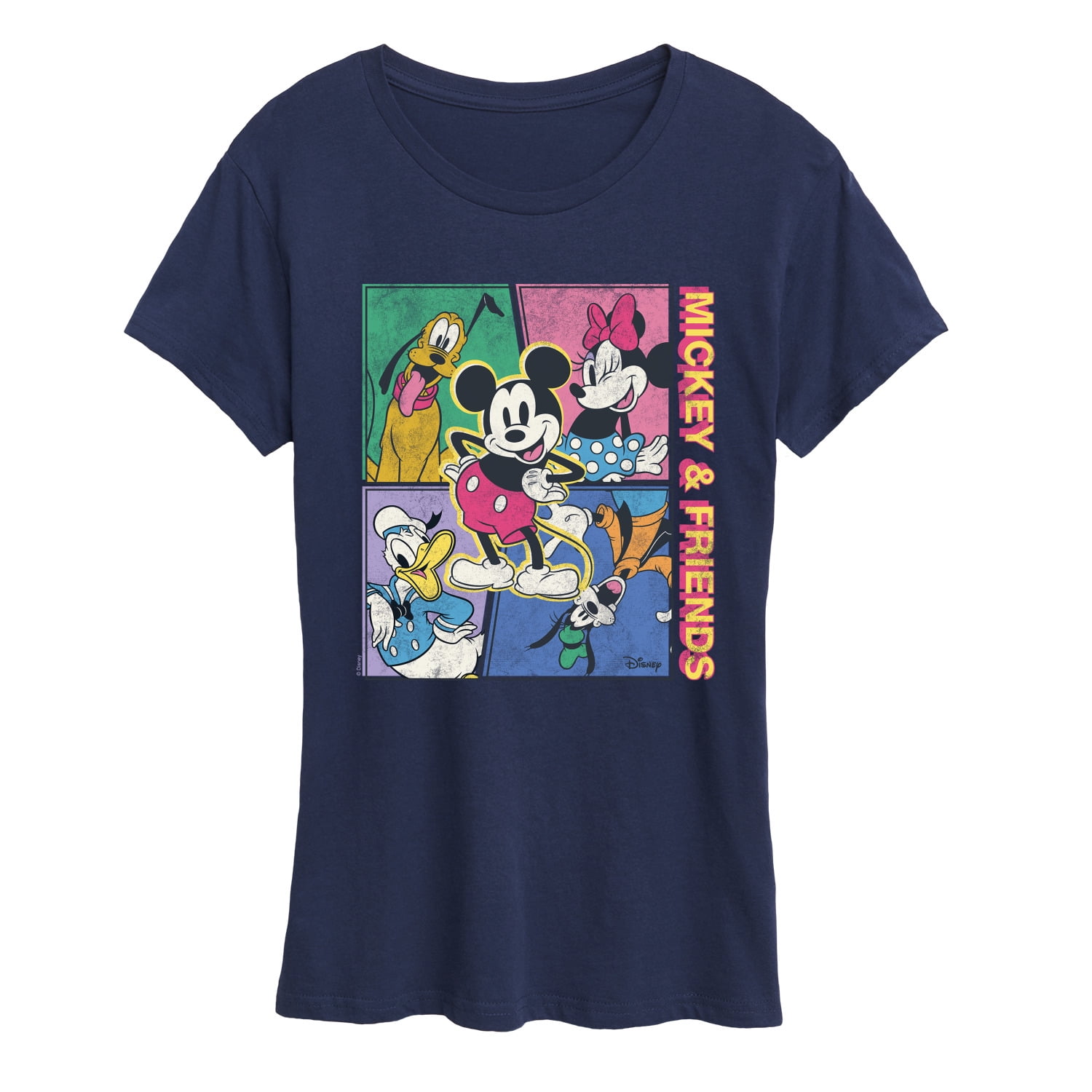 Disney - Mickey Friends Comic - Women's Short Sleeve Graphic T-Shirt ...
