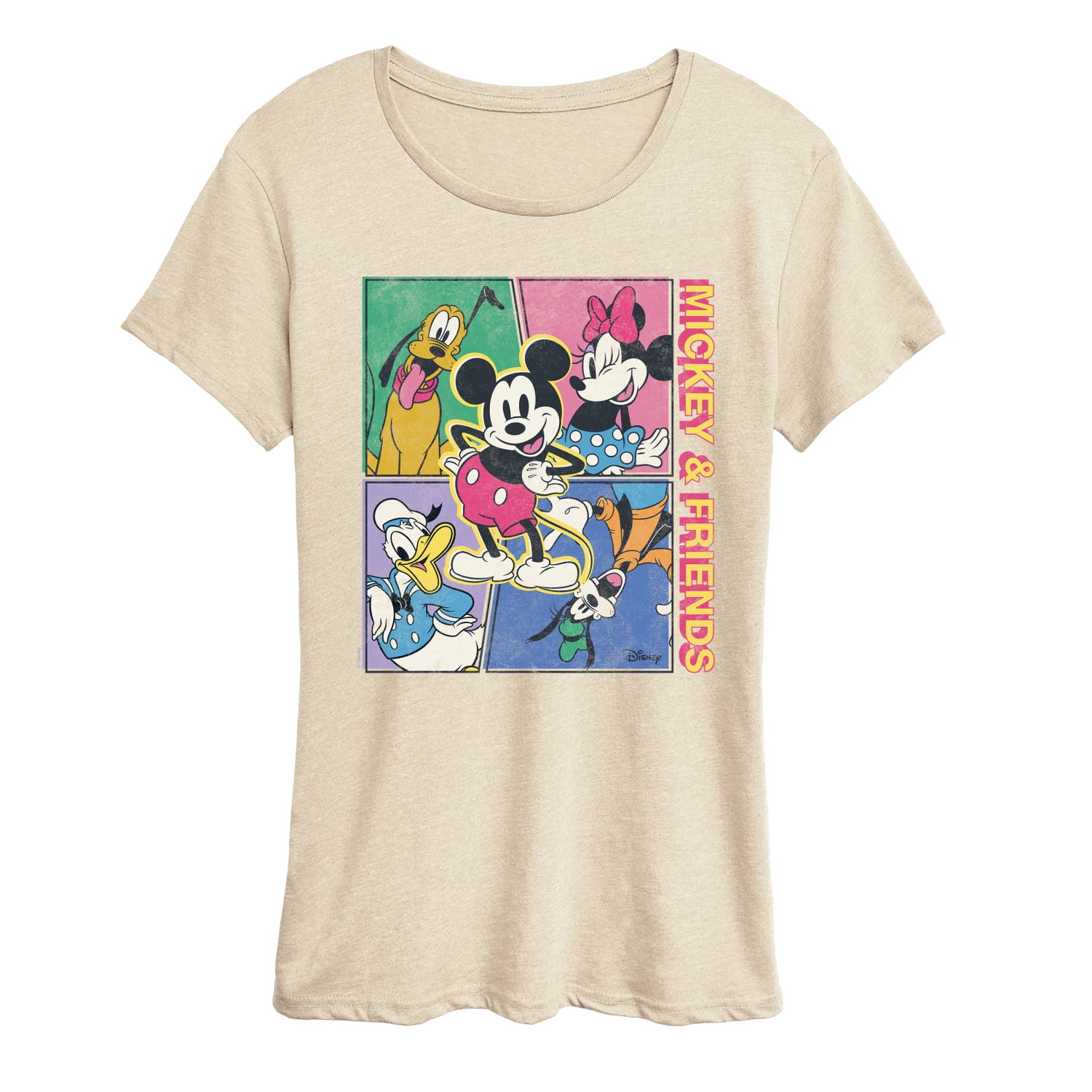 Disney - Mickey Friends Comic - Women's Short Sleeve Graphic T-Shirt ...