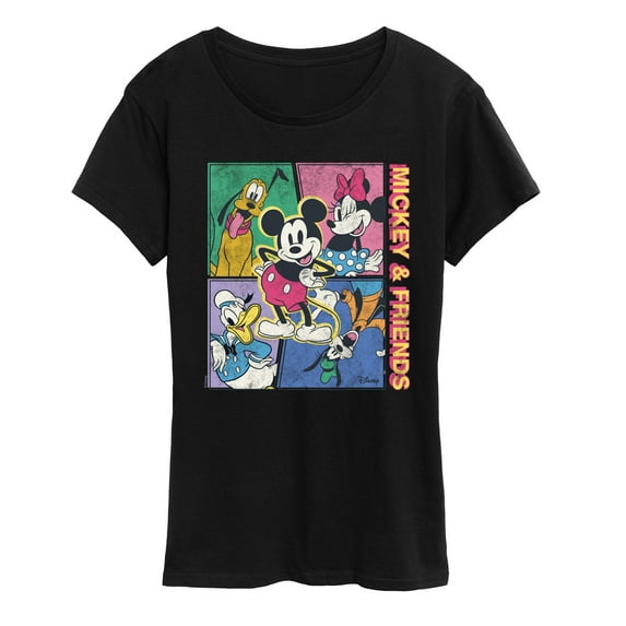 Disney - Mickey Friends Comic - Women's Short Sleeve Graphic T-Shirt ...