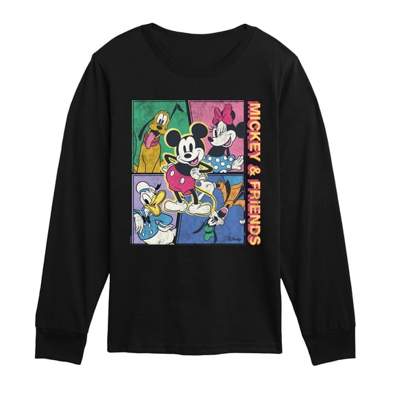 Disney - Mickey & Friends Comic - Youth Boys Long Sleeve Graphic T ...