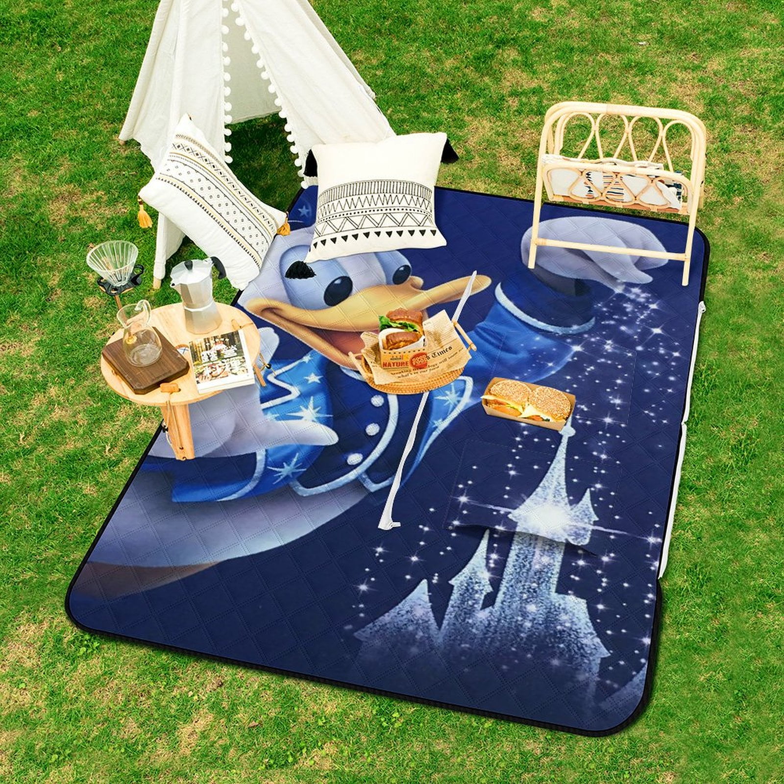Disney-Mickey & Friends Donald Duck Picnic Blanket,Foldable Waterproof ...