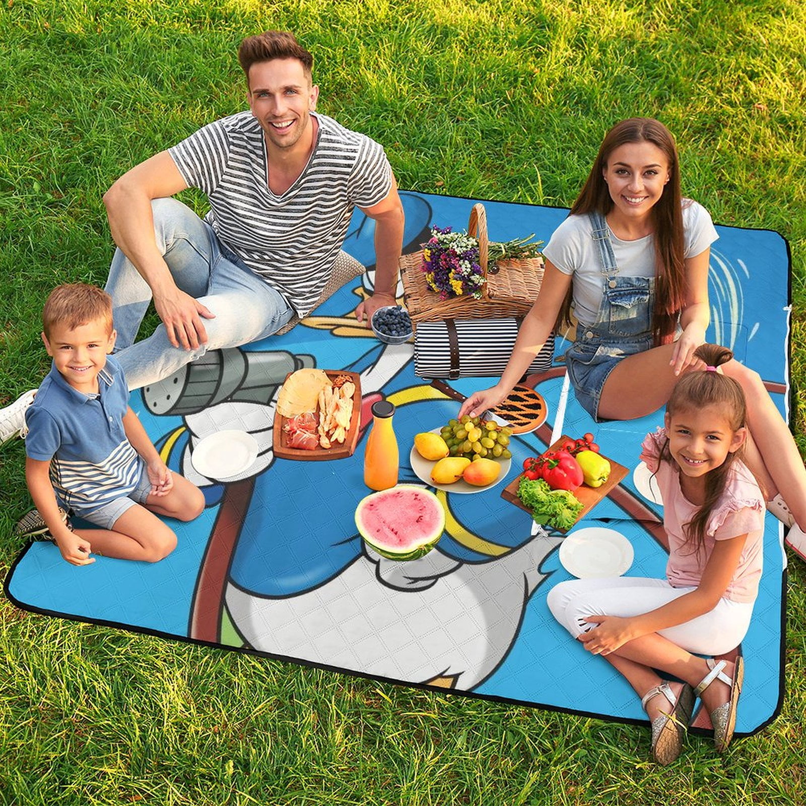 Disney-Mickey & Friends Donald Duck Picnic Blankets,59x59 Waterproof ...