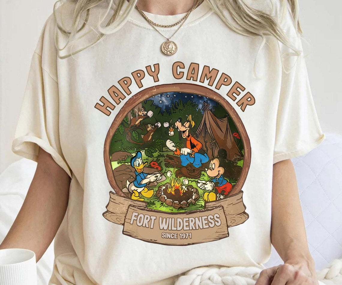 Disney Mickey and Friends Fort Wilderness Happy Camper T-Shirt, WDW ...