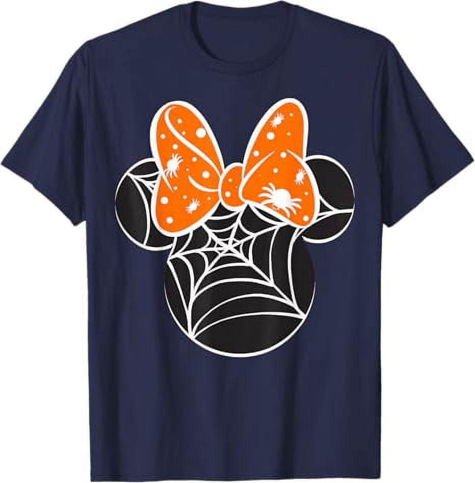 Disney Mickey & Friends Halloween Minnie Spider Web Logo T-Shirt ...