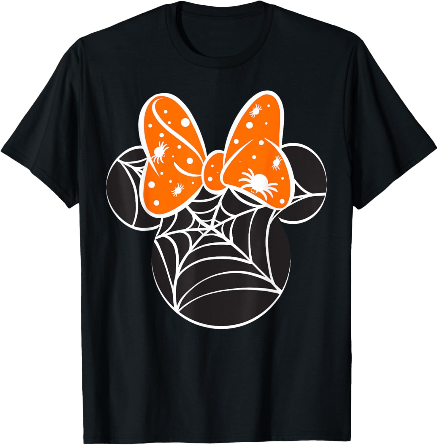 Disney Mickey & Friends Halloween Minnie Spider Web Logo T-Shirt ...