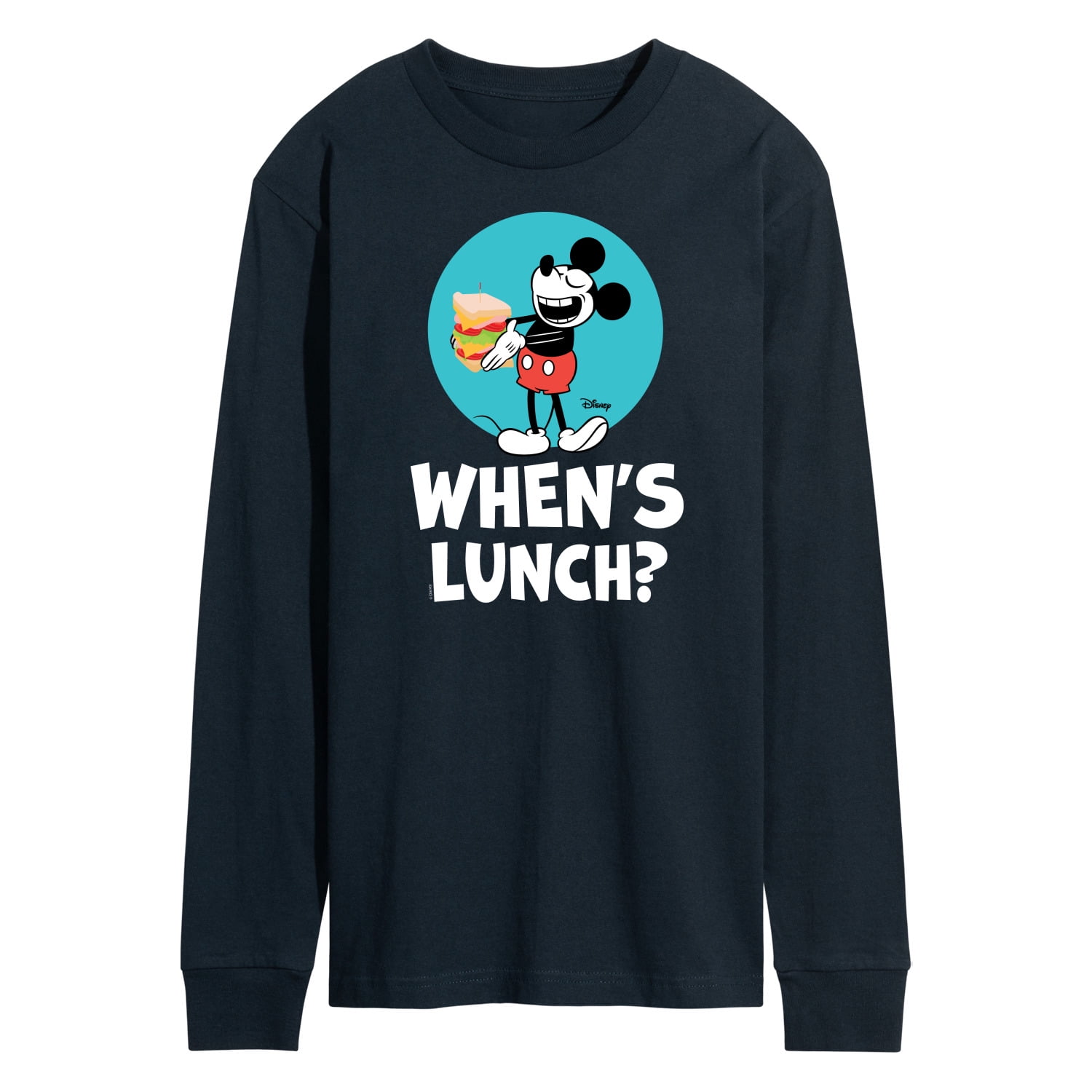 Disney - Mickey & Friends - Hungry Mickey - When's Lunch - Men's Long ...