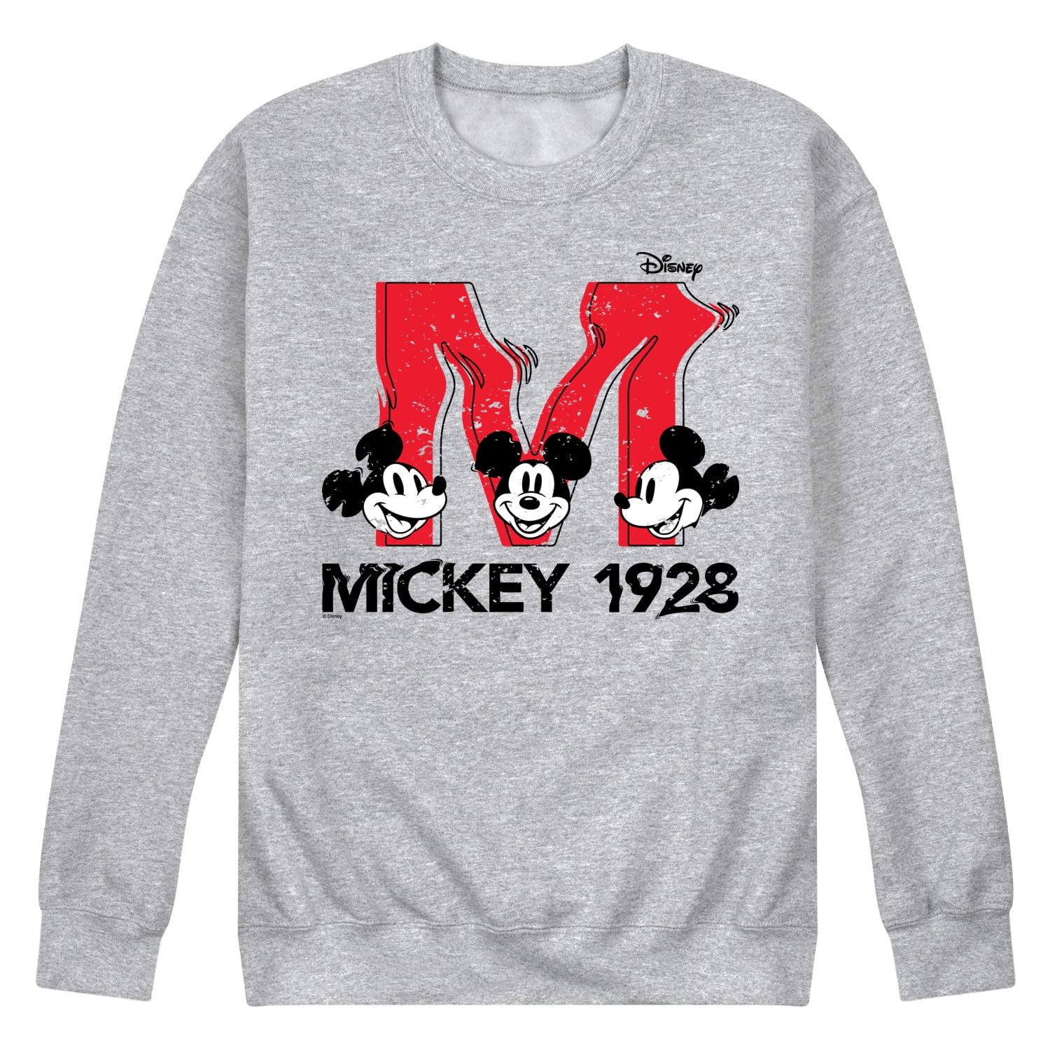 Disney - Mickey & Friends - Large Letter M - 1928 - Glitch - Men's Crew ...