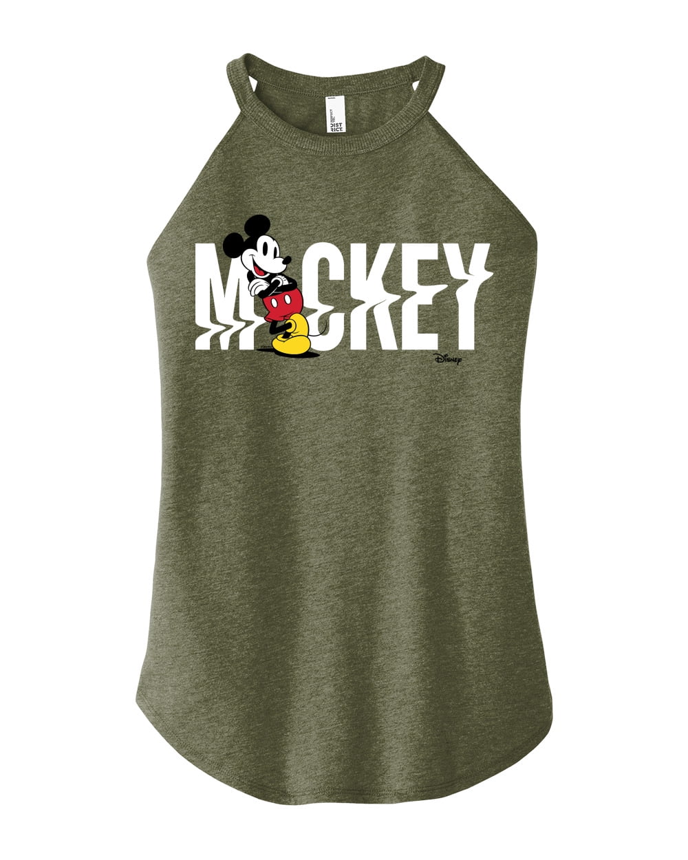 Disney - Mickey & Friends - Mickey Glitch - Juniors High Neck Tank Top ...