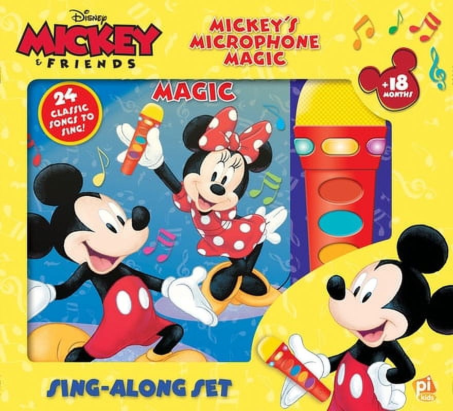 Pre-Owned Disney Mickey & Friends: Mickey's Microphone Magic Sing-Along Sound Book Set: Sing ...