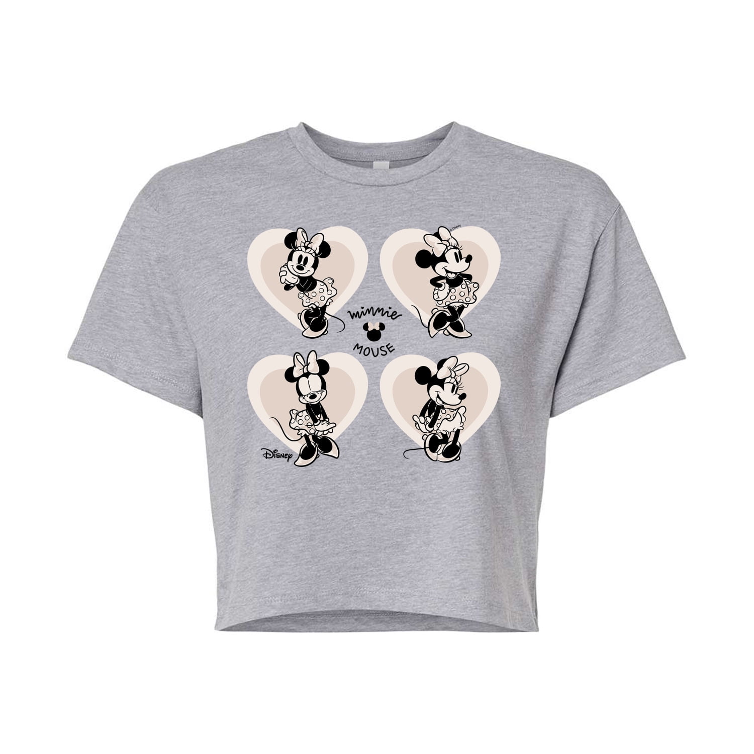 Disney - Mickey & Friends - Minnie Mouse Hearts You - Juniors Cropped ...