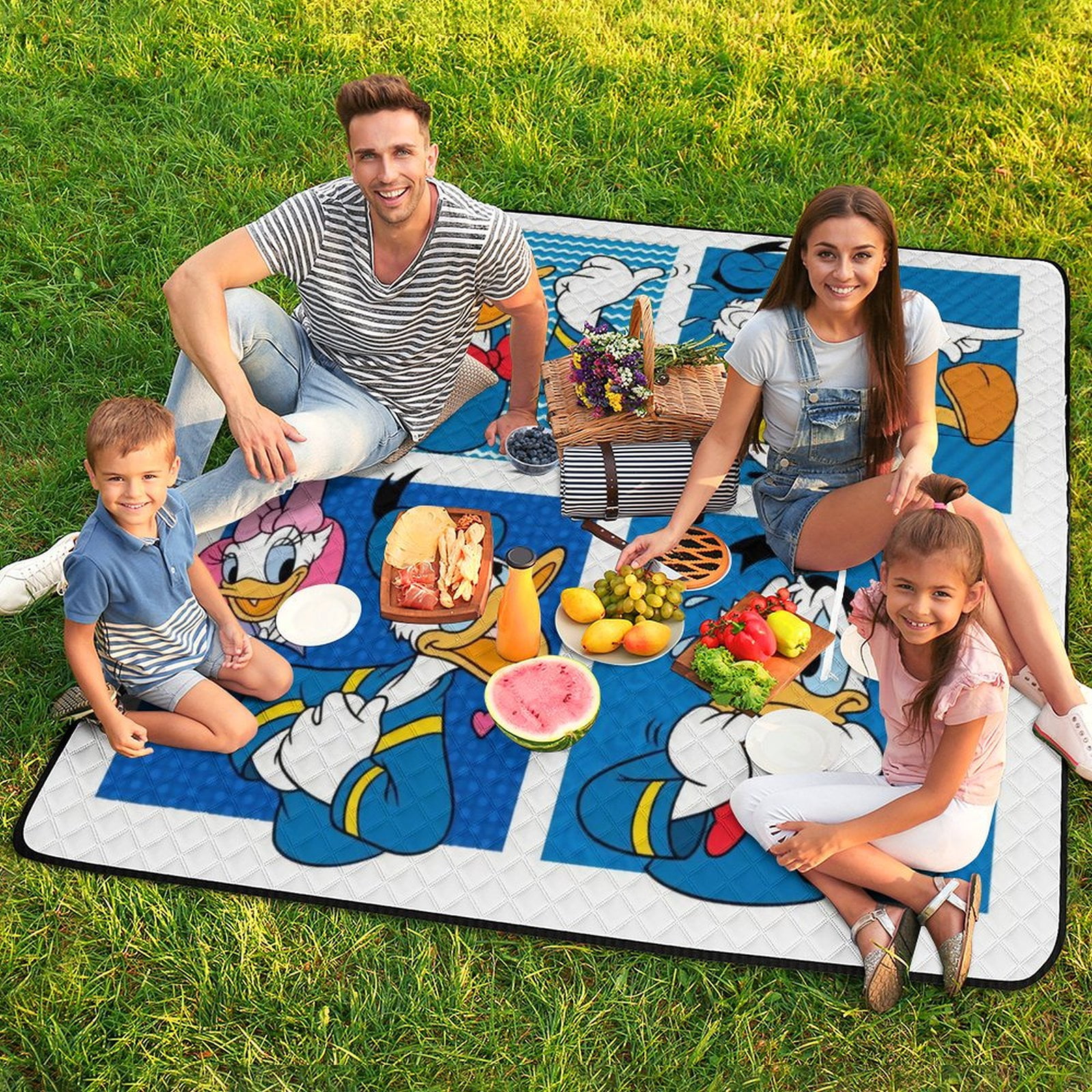 Disney&Mickey And Friends Moods Of Donald Duck Picnic Blankets 78x78 ...