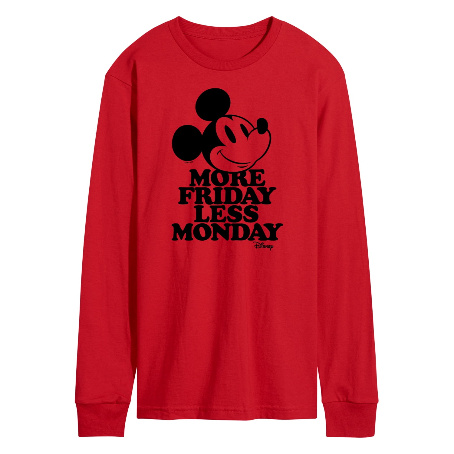 Disney - Mickey & Friends - More Friday Less Monday - Men's Long Sleeve ...