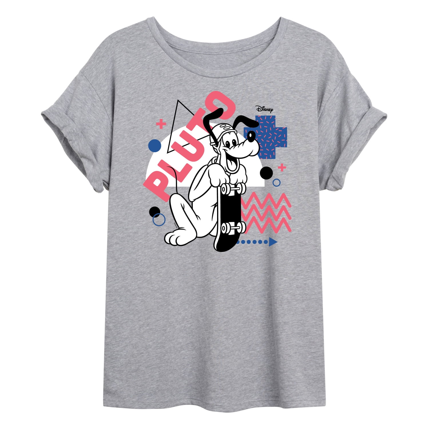 Disney - Mickey & Friends - Pluto Skates Too - Women's Oversized T ...