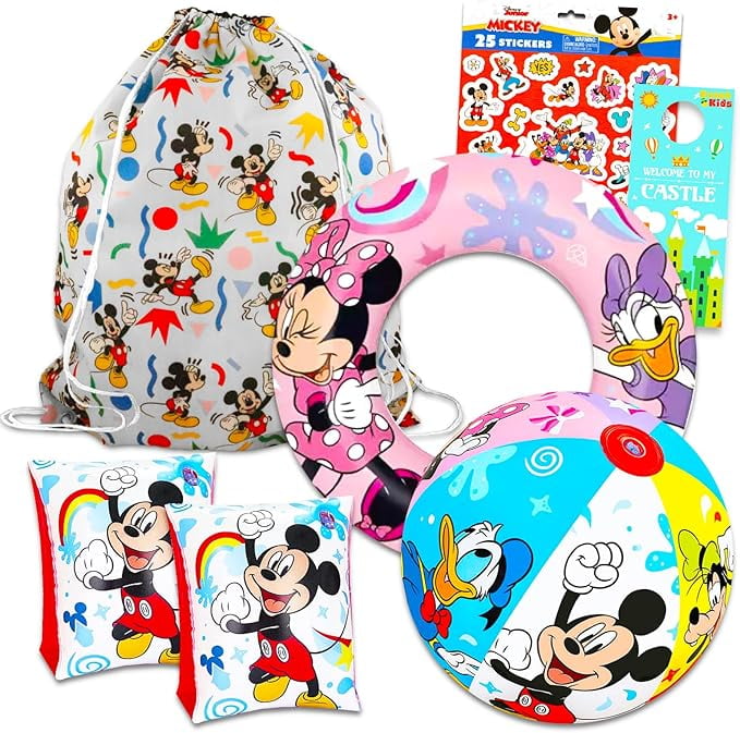 Disney Mickey and Friends Ultimate Beach Toys Set - 6 Pc Pool Toys ...