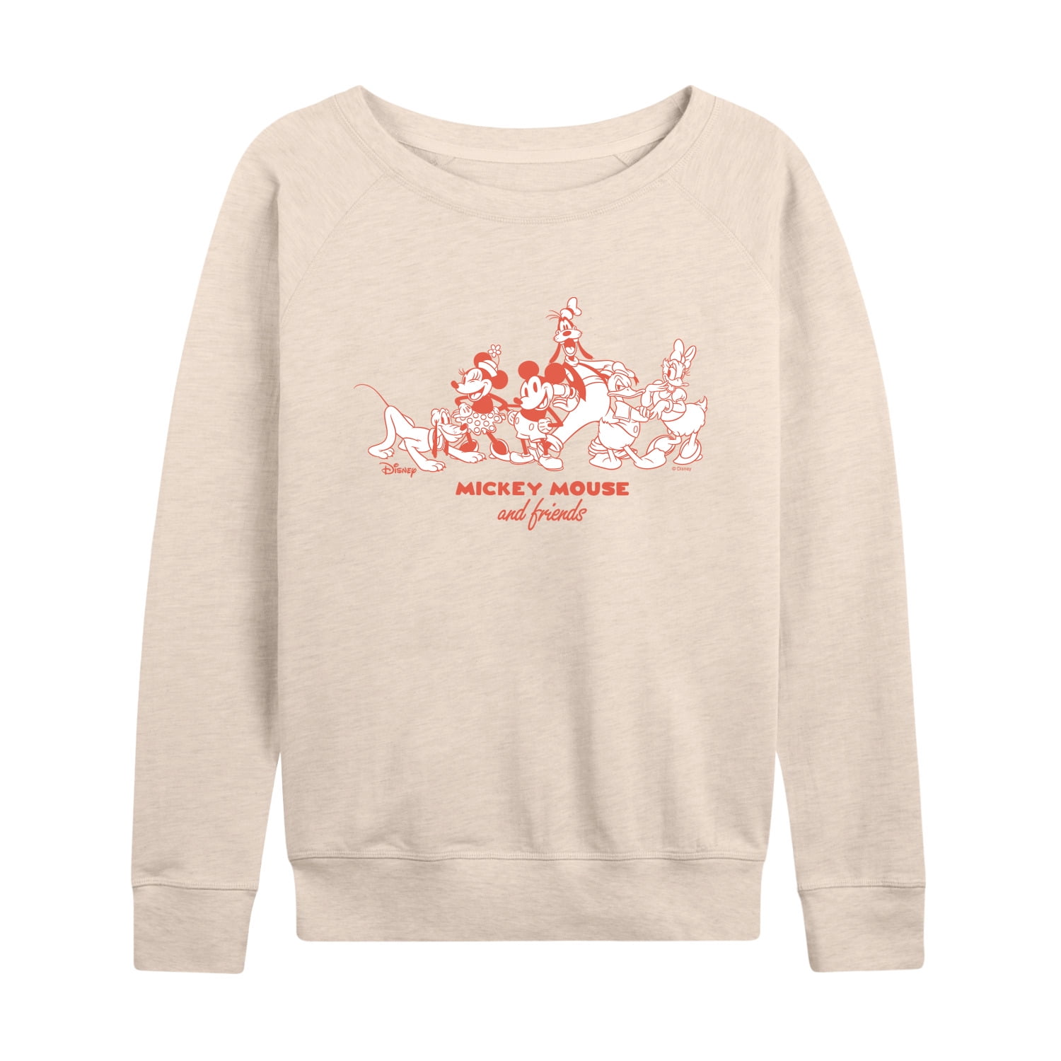Disney - Mickey Friends - Women's French Terry Long Sleeve Pullover ...