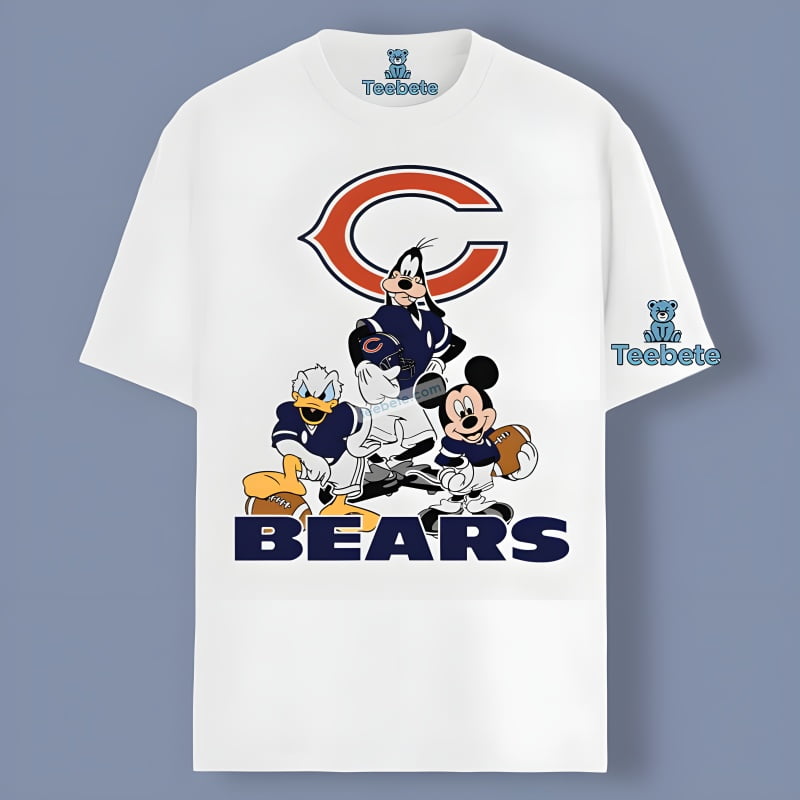 Disney Mickey Goofy Donald Duck Chicago Bears Graphic Shirt - Walmart.com