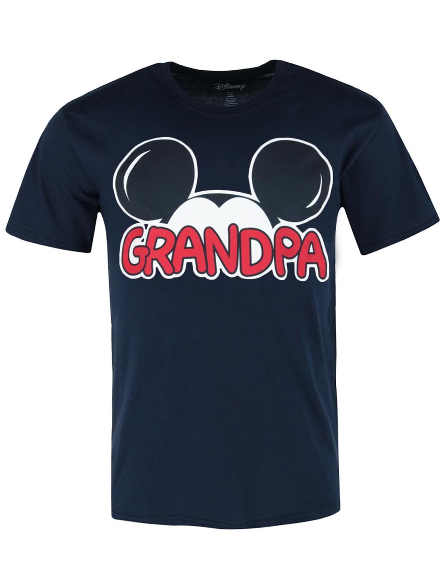 Disney Mickey Grandpa Family Navy Adult Mens Tee Shirt - Walmart.com
