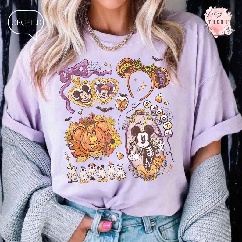 Disney Mickey Halloween Coquette Shirt, Disney Halloween Trip T-Shirt ...