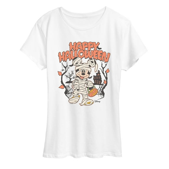 Disney - Mickey Halloween - Women's Short Sleeve Graphic T-Shirt ...