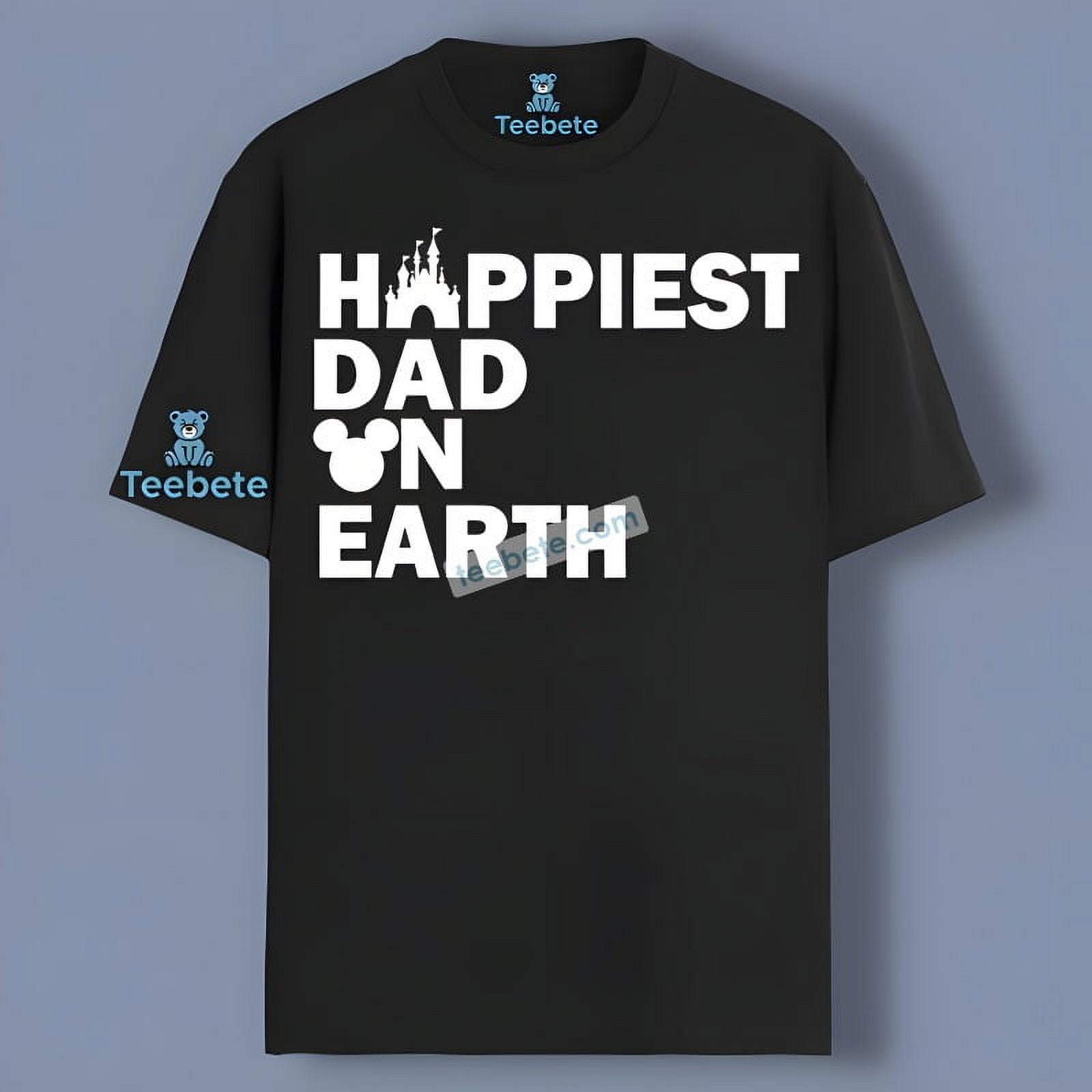 Disney Mickey Happiest Dad On Earth Graphic Shirt - Walmart.com