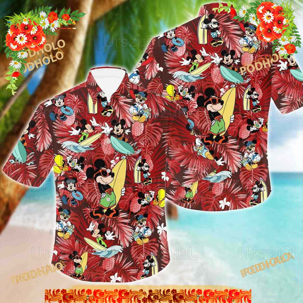 Disney Mickey Hawaiian Shirt, Mickey Button Down Shirt For Women Men ...