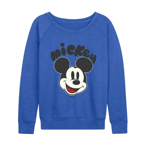 Disney - Mickey Head - Women's French Terry Long Sleeve Pullover ...