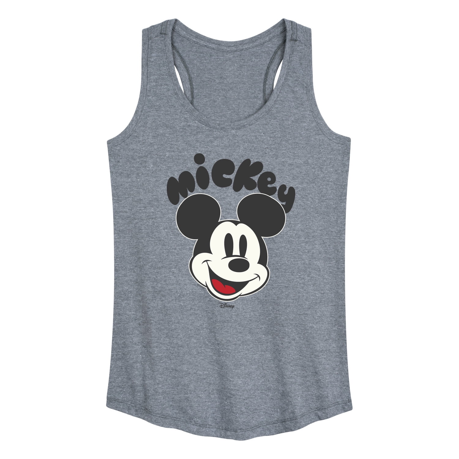 Disney - Mickey Head - Women's Racerback Graphic Tank - Walmart.com