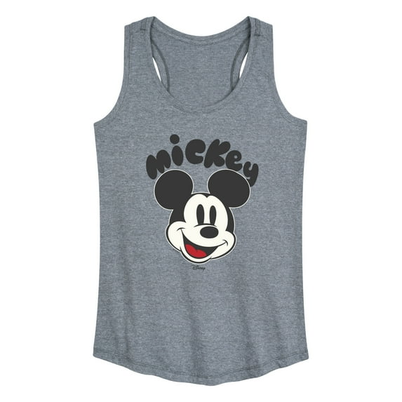 Disney - Mickey Head - Women's Racerback Graphic Tank - Walmart.com