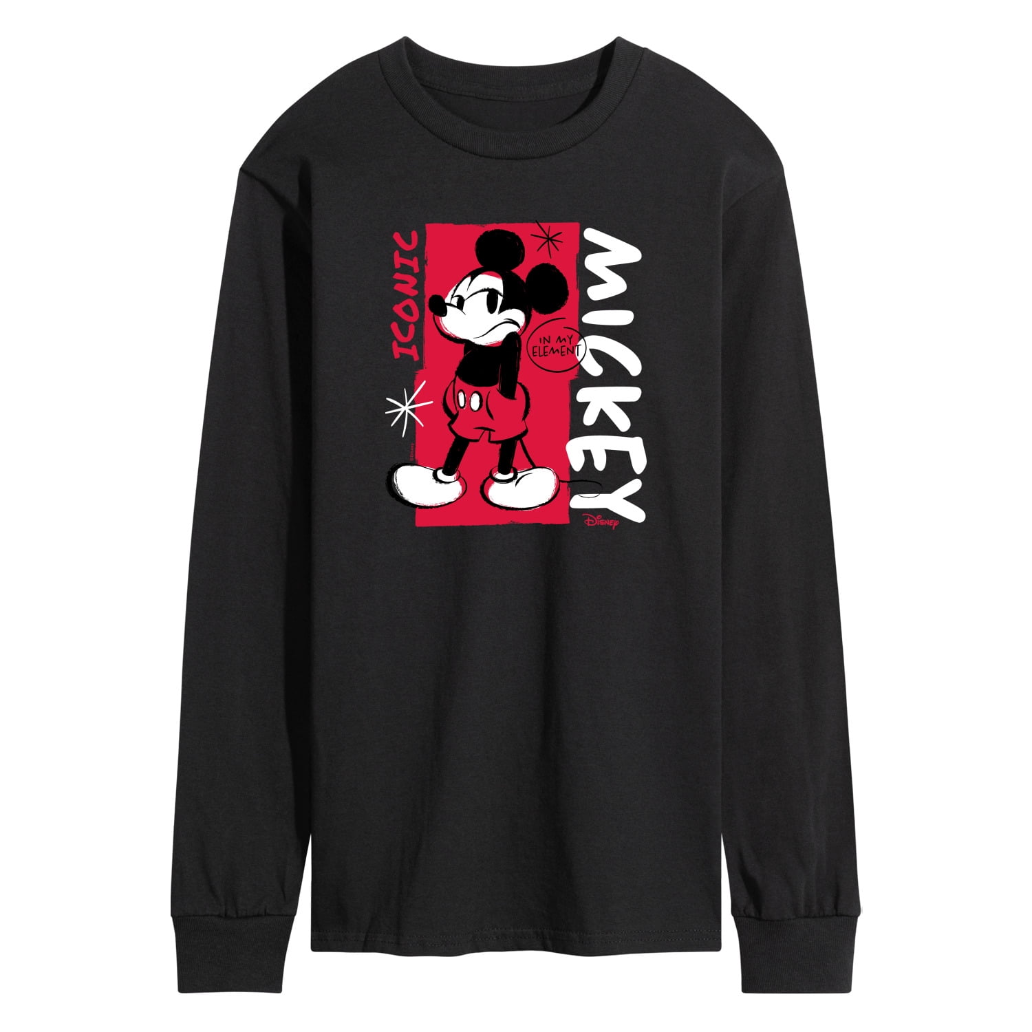 Disney - Mickey Iconic - Men's Long Sleeve T-Shirt - Walmart.com
