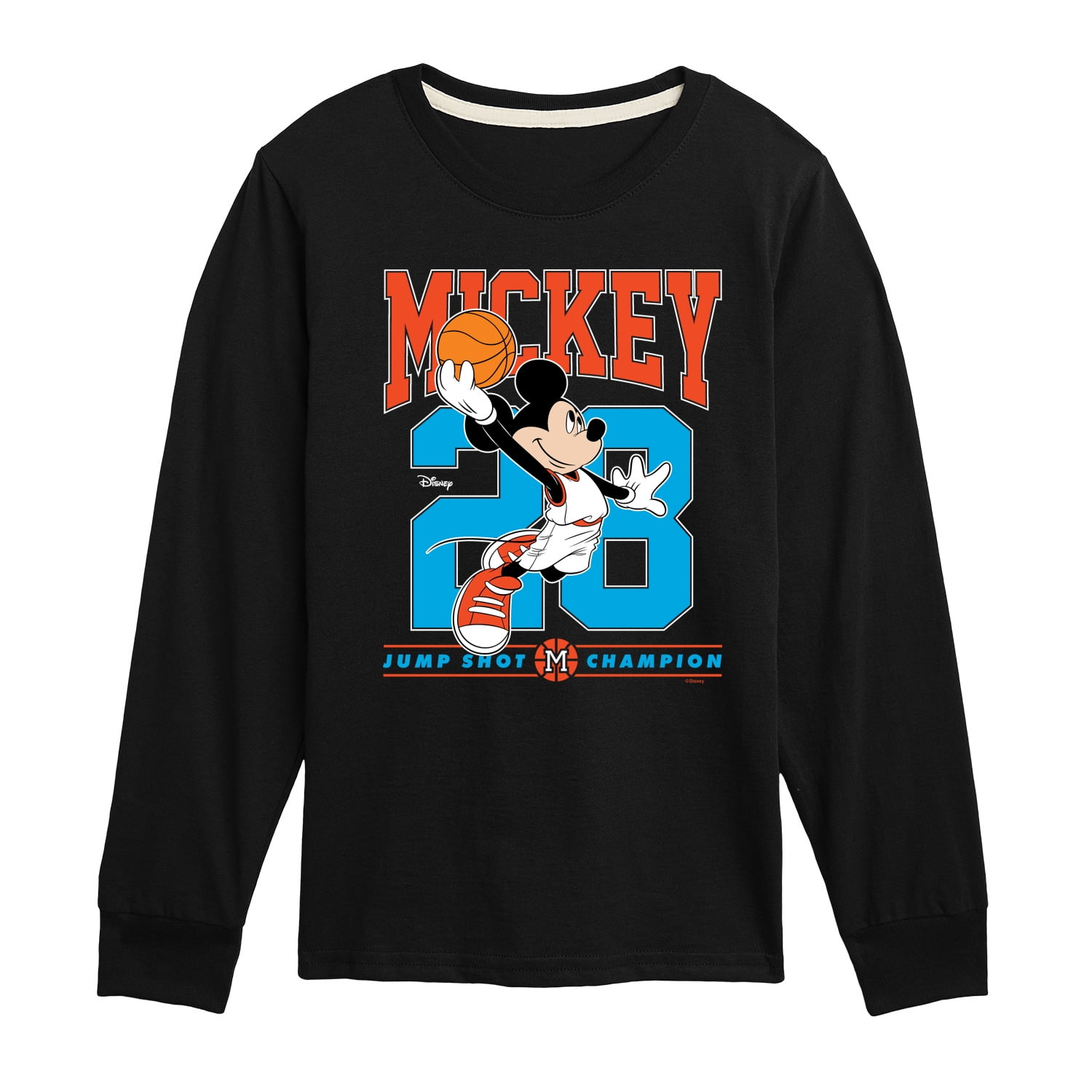 Disney - Mickey Jump Shot - Toddler & Youth Long Sleeve Graphic T-Shirt ...