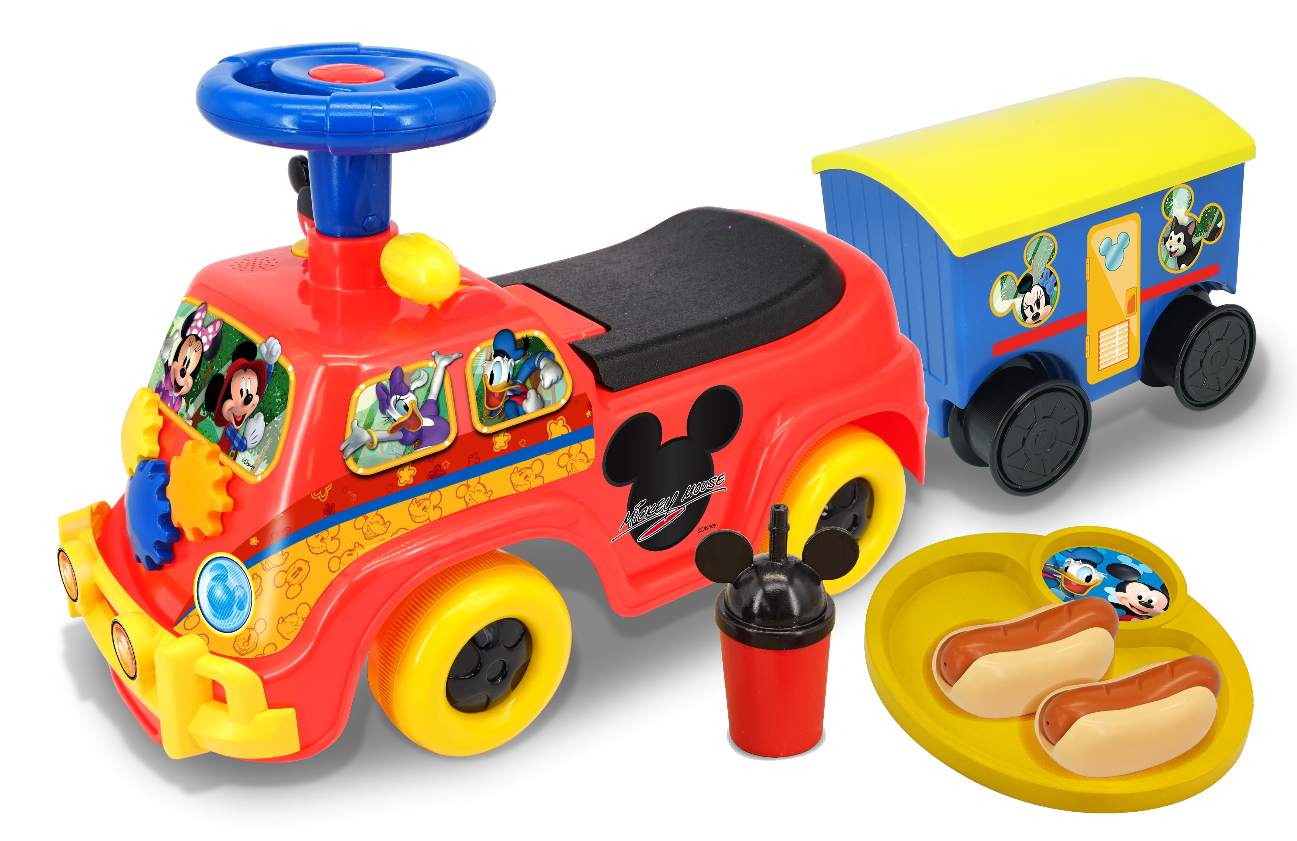 Disney Mickey Lights & Sounds Ride On with Trailer - Walmart.com