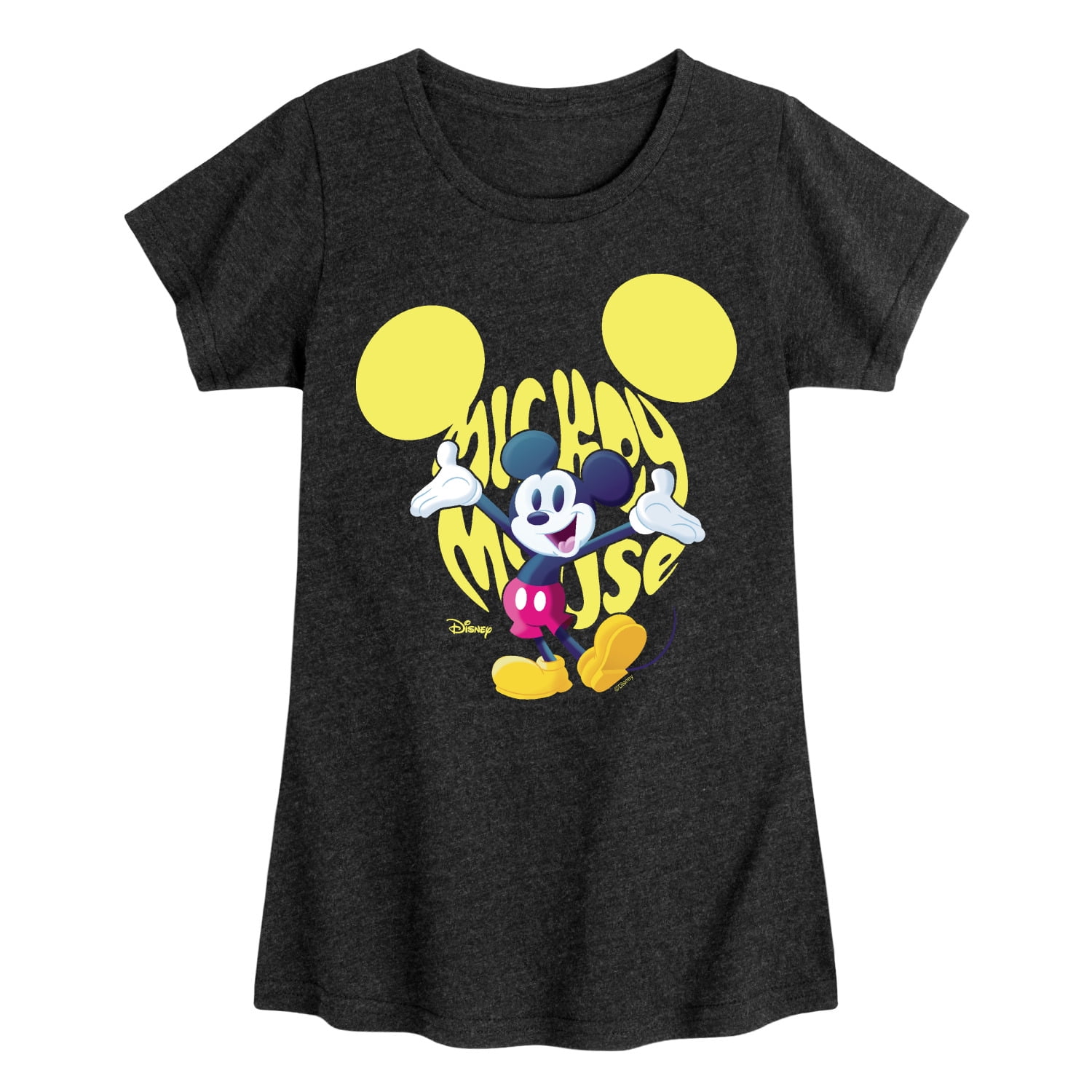 Disney - Mickey Logo - Toddler & Youth Girls Short Sleeve Graphic T ...