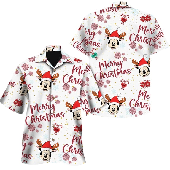 Disney Mickey Merry Christmas Hawaiian Shirt, Disney Birthday Gift For ...