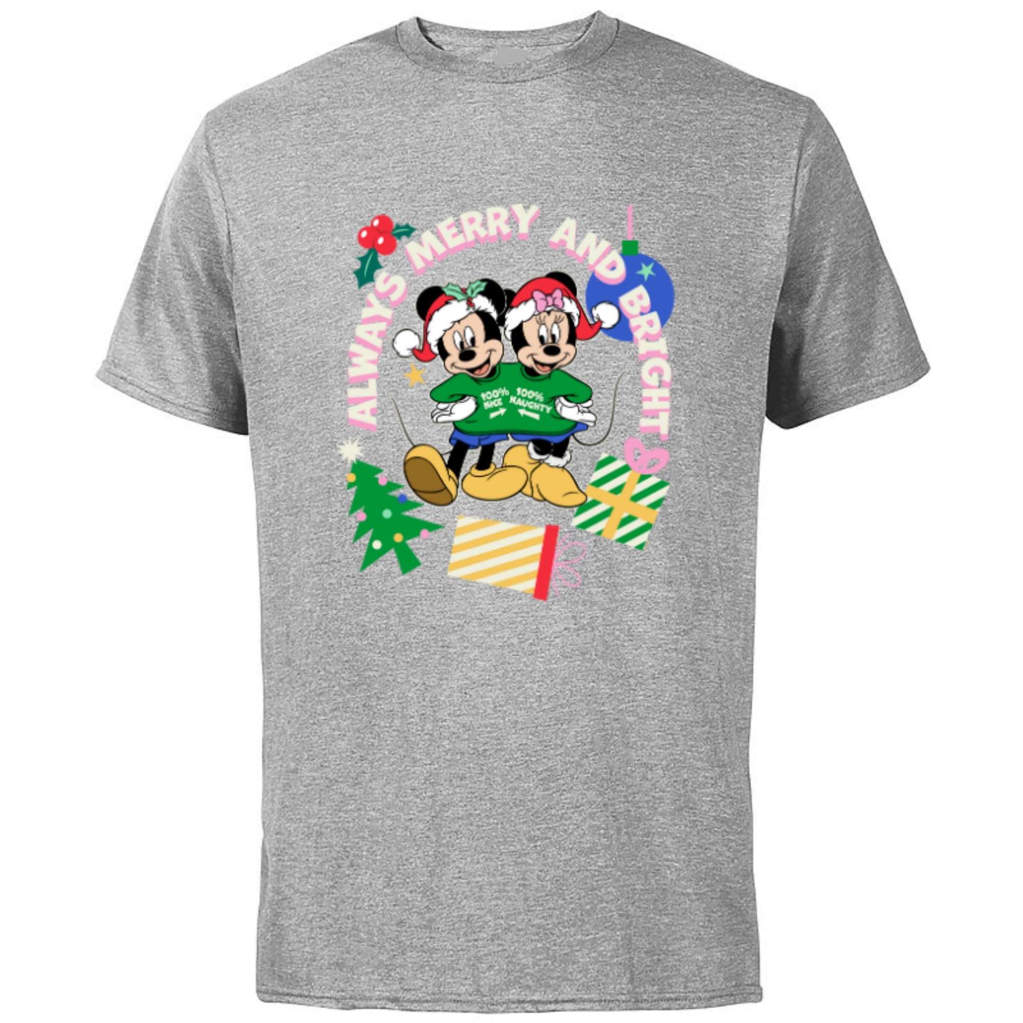 Disney Mickey & Minnie Christmas Always Merry & Bright - Short Sleeve ...