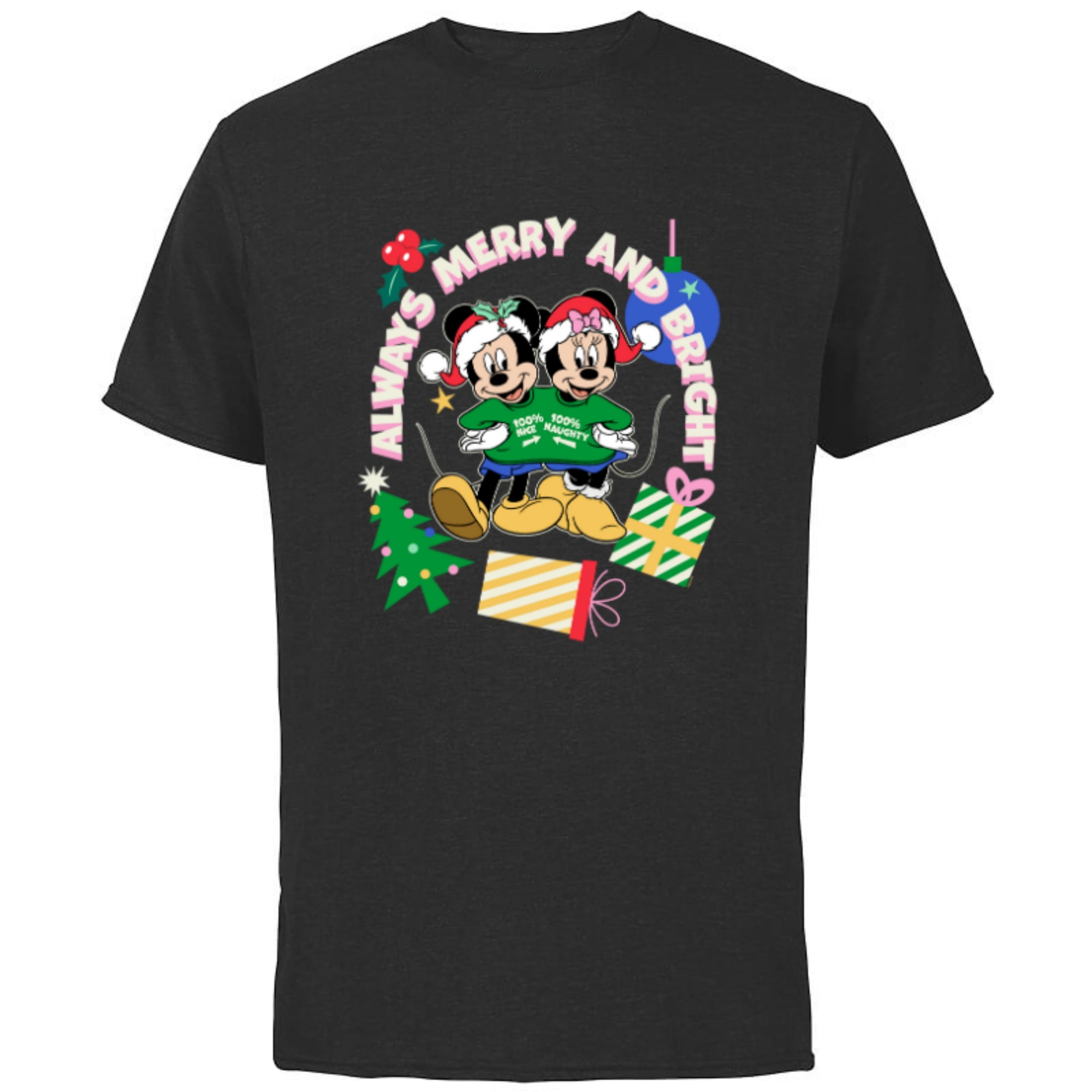 Disney Mickey & Minnie Christmas Always Merry & Bright - Short Sleeve ...