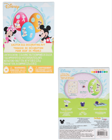 Disney Mickey & Minnie Easter Egg Decorating Kit – Includes Coloring ...