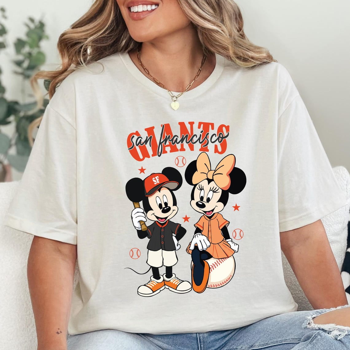 Disney Mickey Minnie Giants Baseball Shirt, Disney San Francisco ...