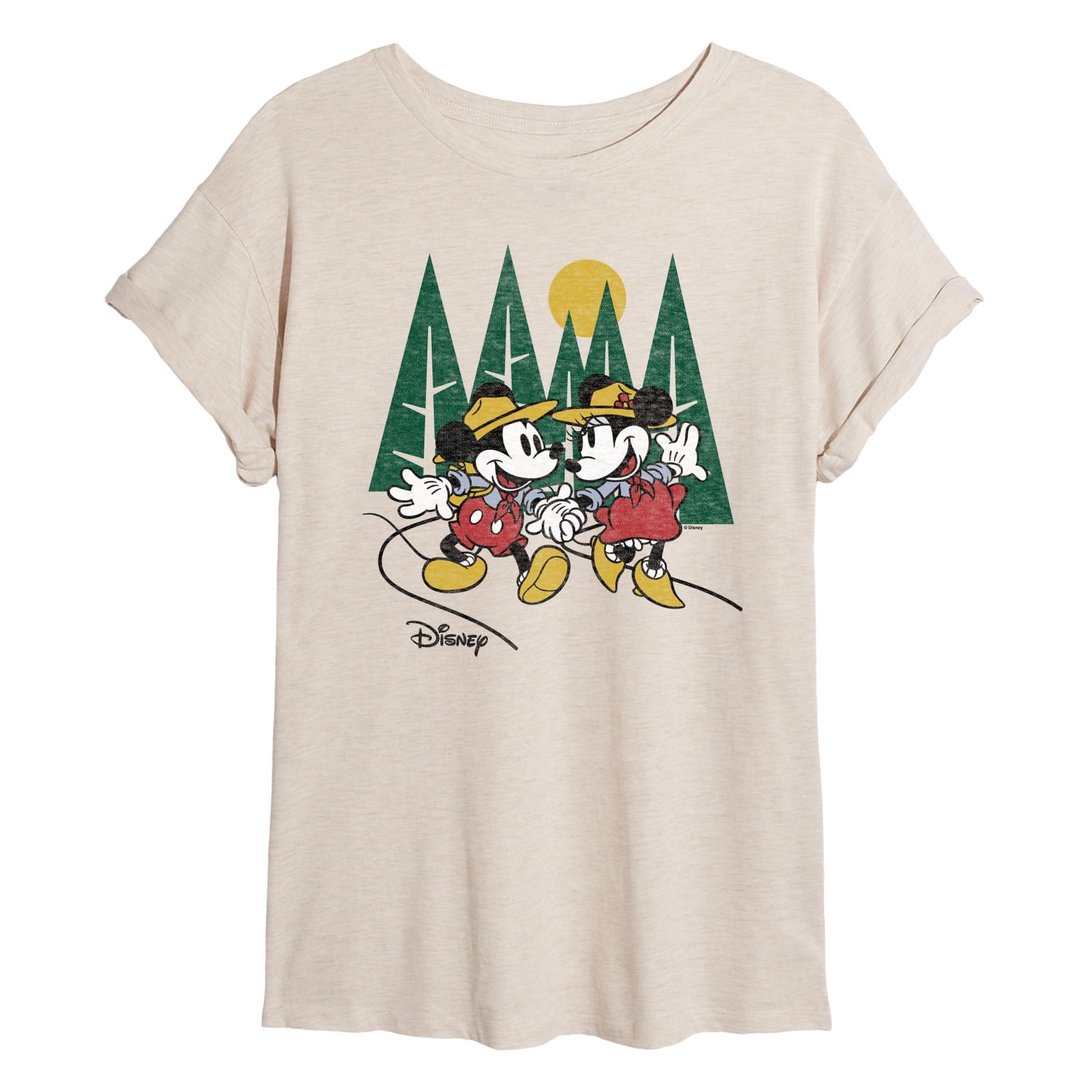 Disney - Mickey Minnie Hiking - Women's Oversized T-Shirt - Walmart.com