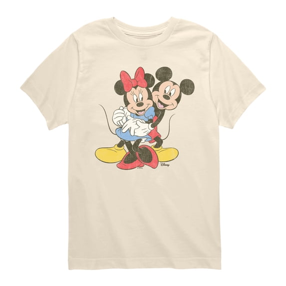 Disney - Mickey Minnie Hug - Youth Boys Short Sleeve Graphic T-Shirt ...