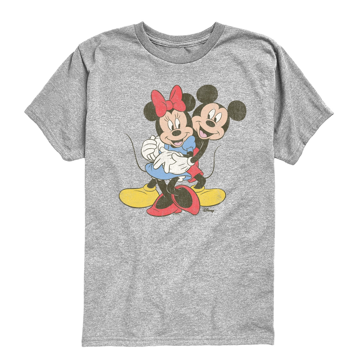 Disney - Mickey Minnie Hug - Youth Boys Short Sleeve Graphic T-Shirt ...