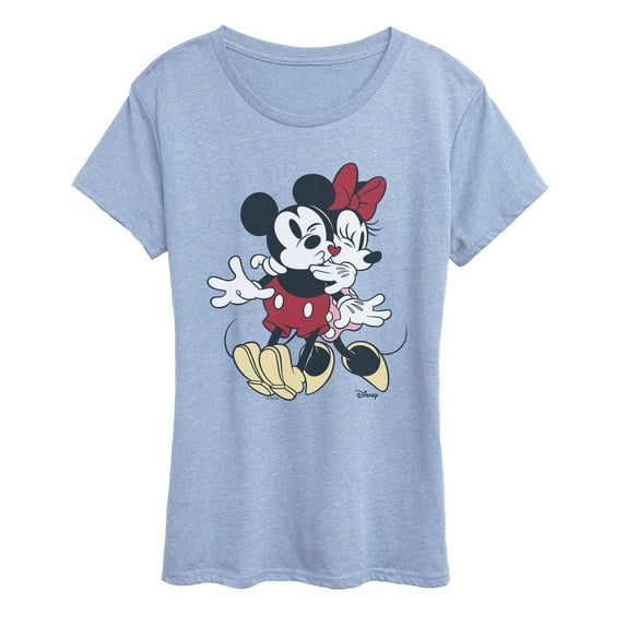 Disney - Mickey Minnie Kiss - Women's Short Sleeve Graphic T-Shirt ...