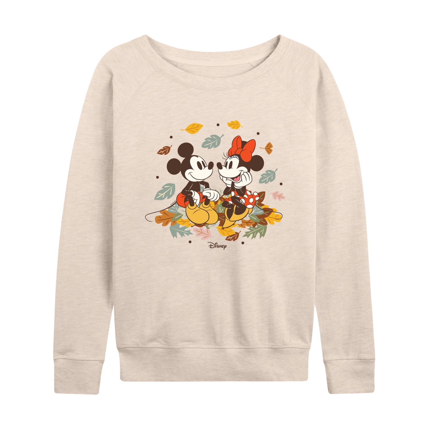 Disney - Mickey Minnie Leaf Pile - Women's Lightweight French Terry ...